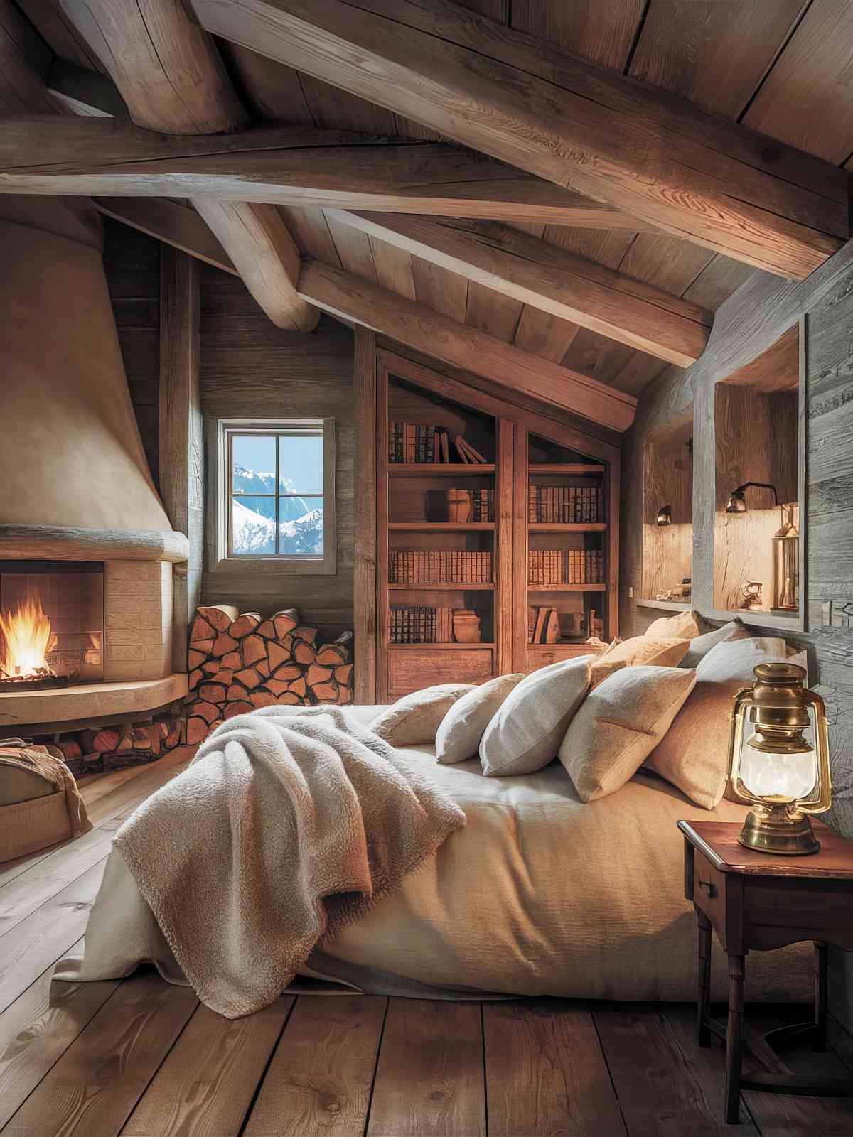 Mountain Cabin Interiors With Fireplace (2025)