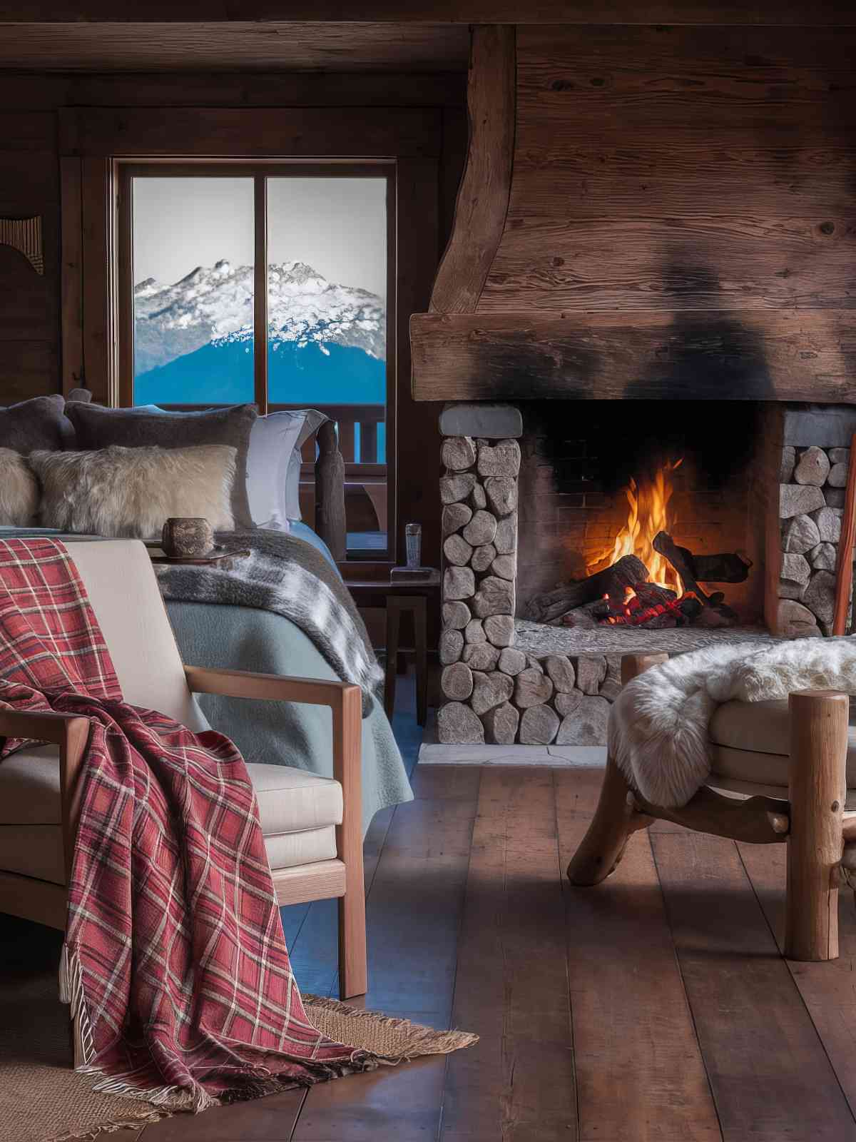 Mountain Cabin Interiors With Fireplace (2025)